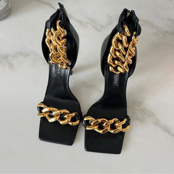 Versace | Shoes | Versace Medusa Chain Heels | Poshmark